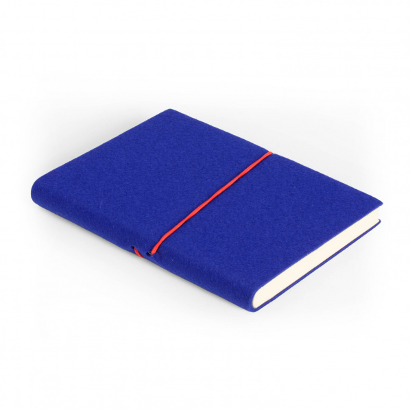 Bindewerk | Wochenplaner + Notizen FILZDUETT Filz blau/Gummi rot