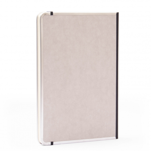 Bindewerk | Notizbuch BASIC hellgrau | DIN A 4, 96 Blatt Punktraster