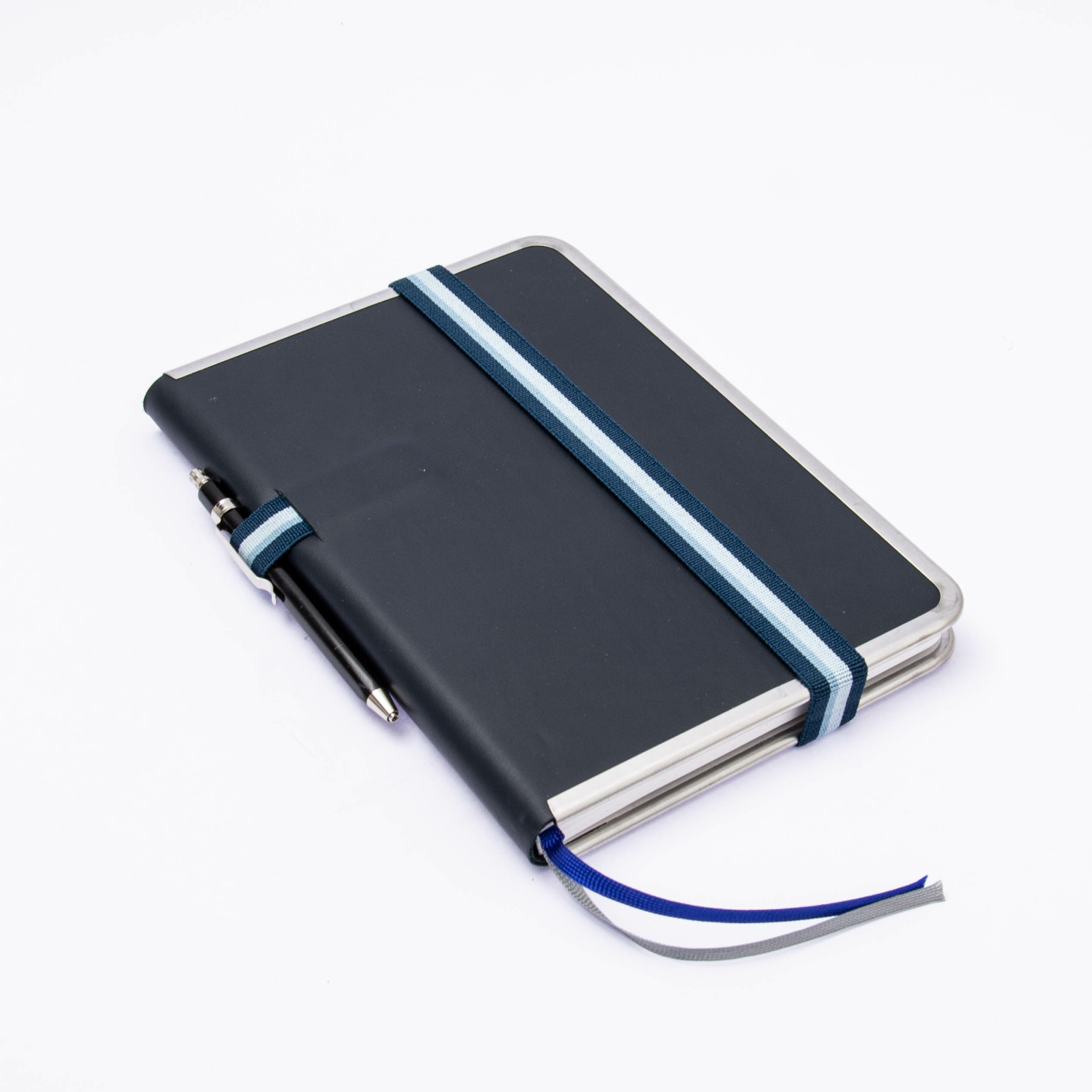 Bindewerk | Wochenplaner + Notizen BASIC LEATHER graublau