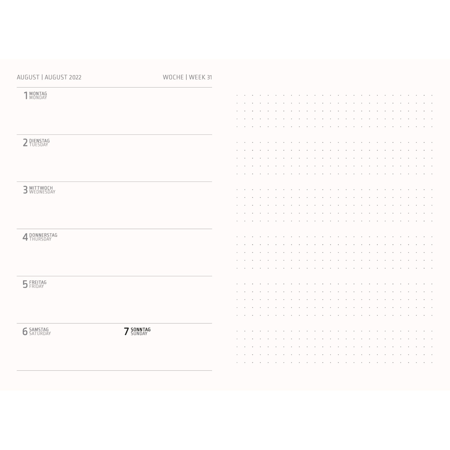 Bindewerk | Wochenplaner + Notizen BASIC WOOD